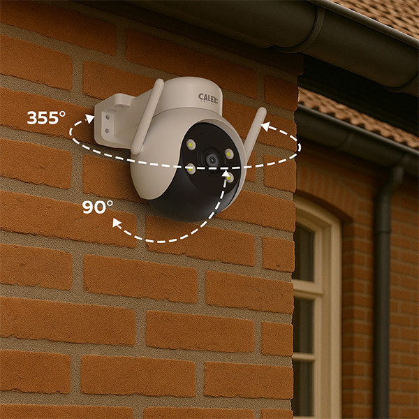Calex Smart Outdoor PTZ camera | 2K | IP65 | Wit Calex 123led.nl